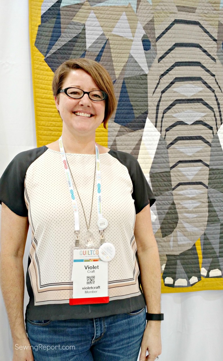 Sewing Report Jennifer Moore QuiltCon Selfie Violet Craft Elephant ...