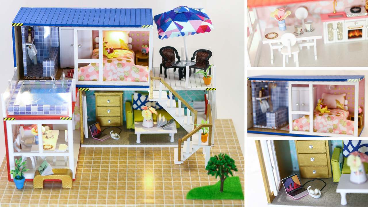 WELCOME TO THE DOLLHOUSE! DIY Miniatures Dollhouse Kit ? Container Home ...