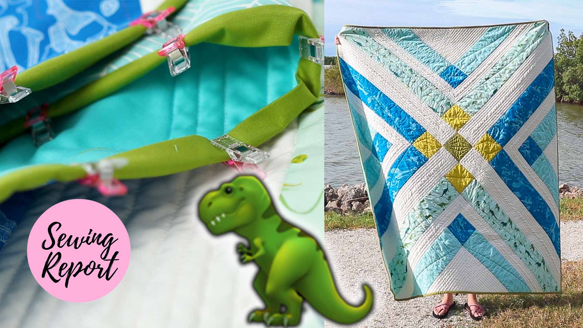 Let’s Finish This Dinosaur Quilt | Trim + Binding – Sewing Report